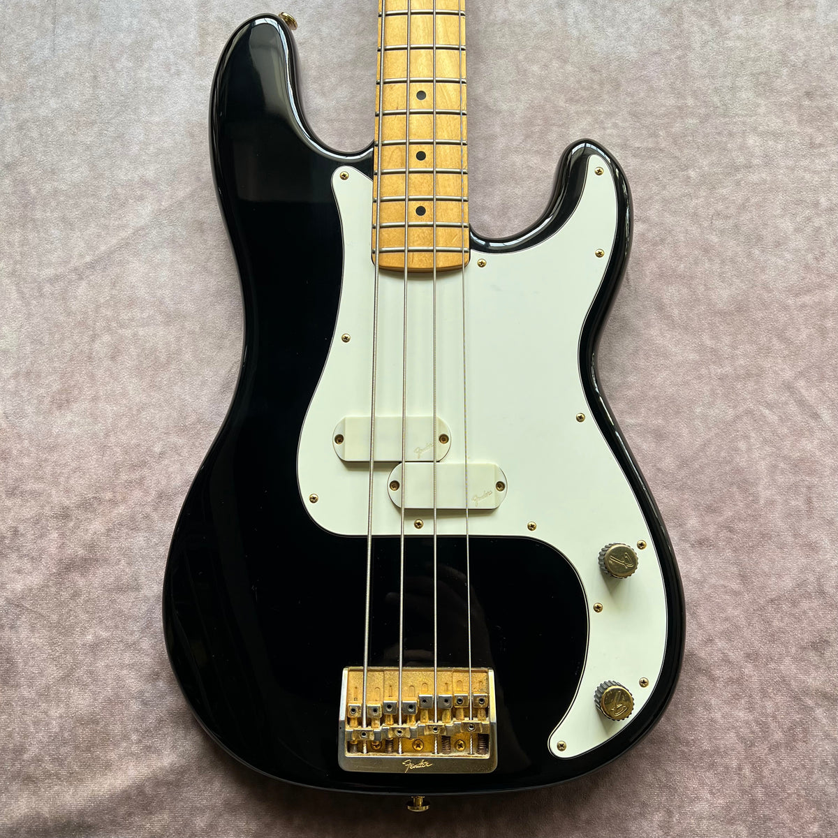 1983 Fender Precision Bass Elite I Maple Fretboard Gold Hardware Black ...