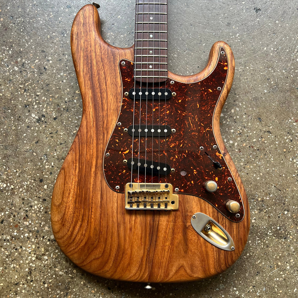 1990s ESP Stratocaster Style Koa Custom Specs - Natural | Tone Wolf