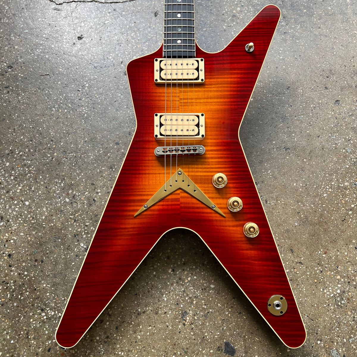 2024 Dean USA Patents Pending ML Flame Top Trans Cherry Sunburst Specs ...