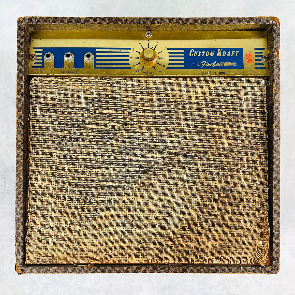 Custom Kraft Fireball 600 1x8" Combo Guitar Amplifier 1960s - Brown ...