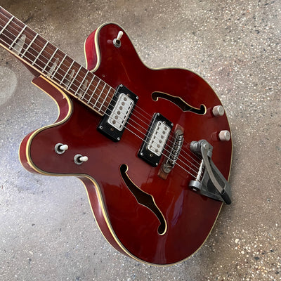 Teisco Vintage Hollowbody Electric Guitar 1960s - Red | Tone Wolf