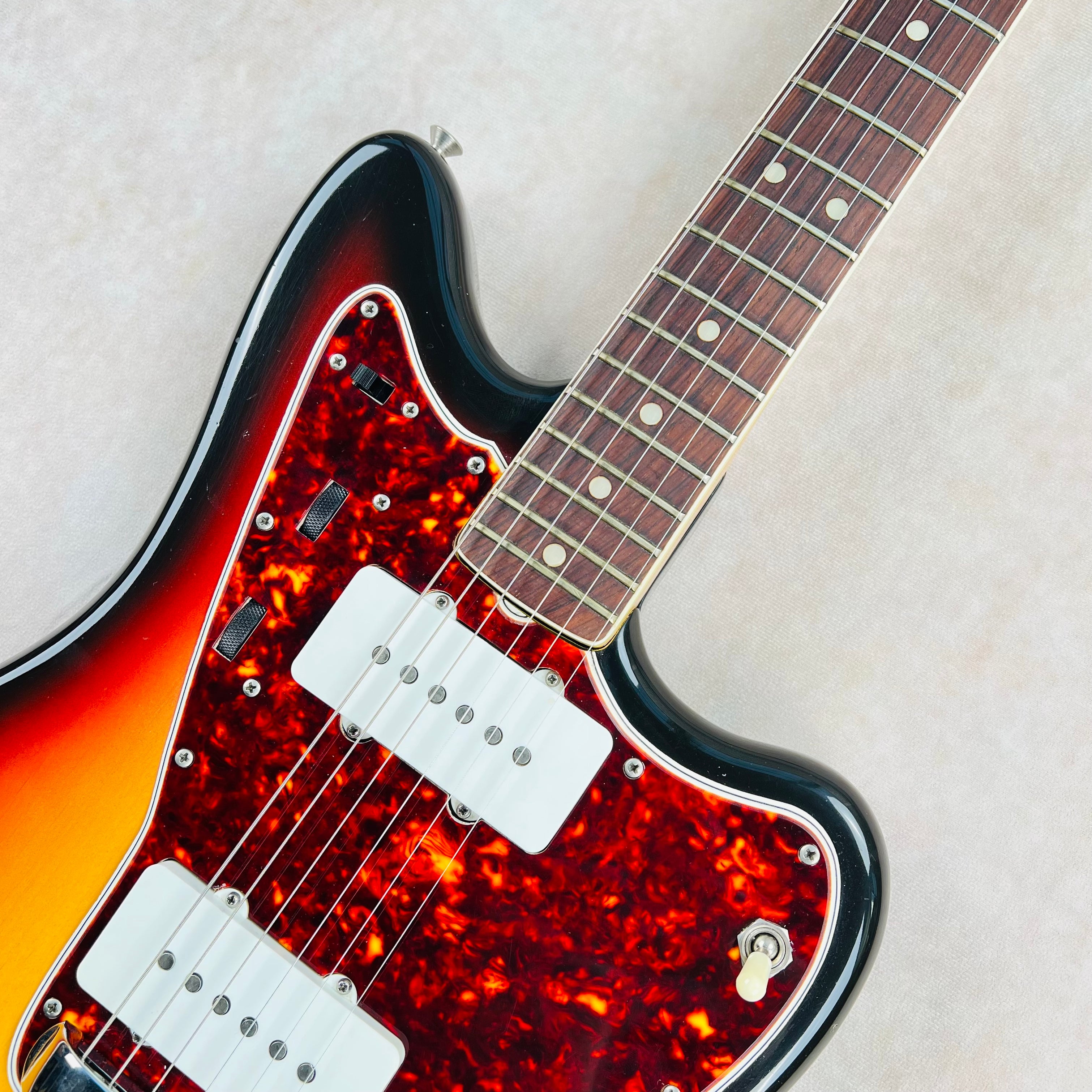 1965 Fender Jazzmaster Bound Neck with Dot Inlays - 3 Tone Sunburst ...