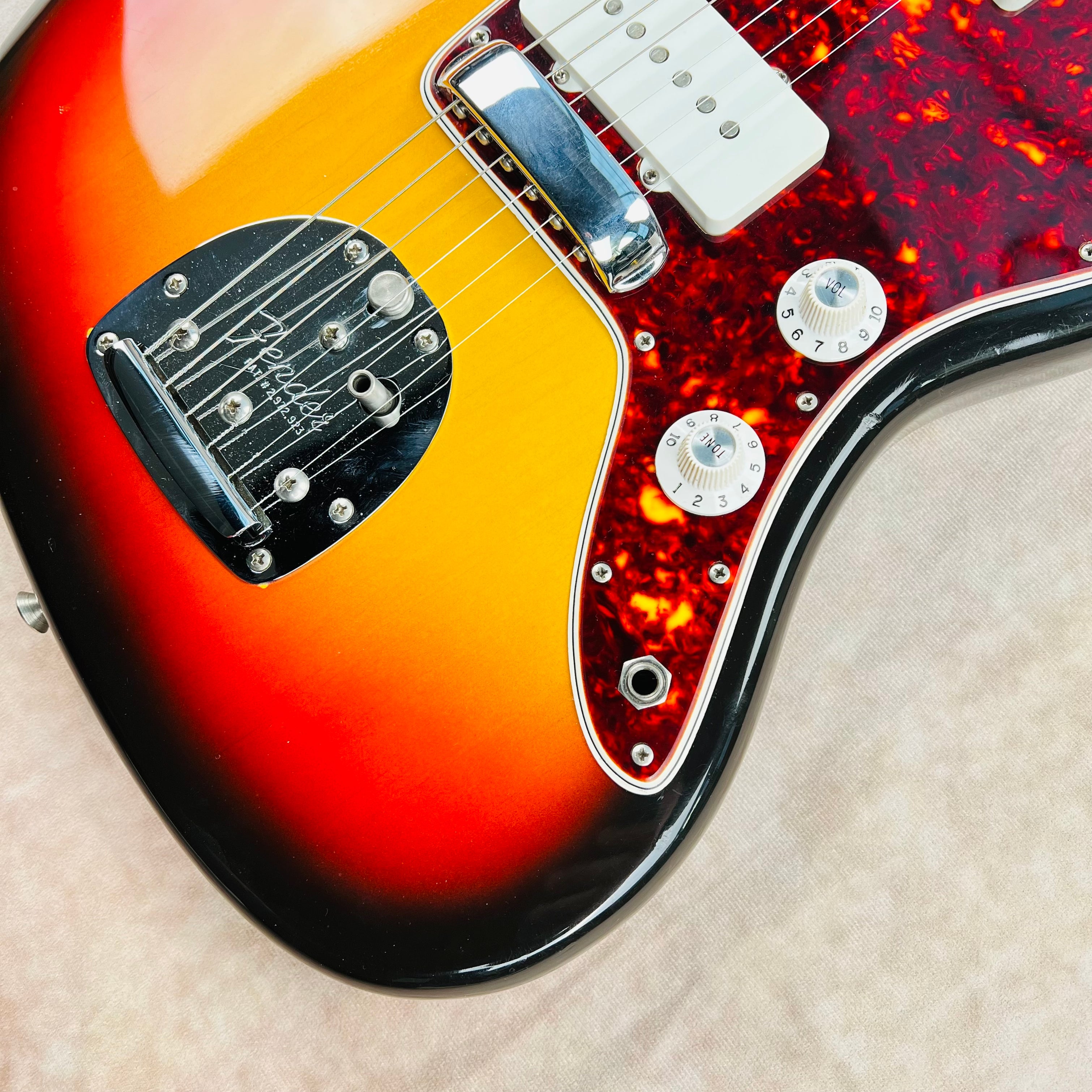 1965 Fender Jazzmaster Bound Neck with Dot Inlays - 3 Tone Sunburst ...