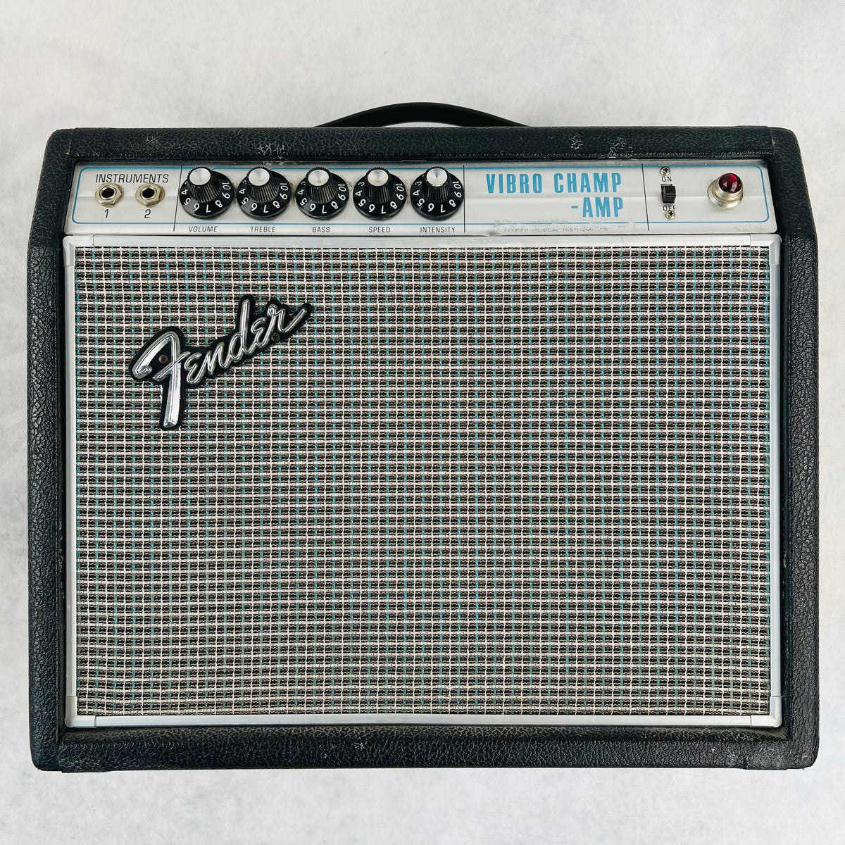 1968 Fender Vibro Champ Amplifier Drip Edge - Black | Tone Wolf