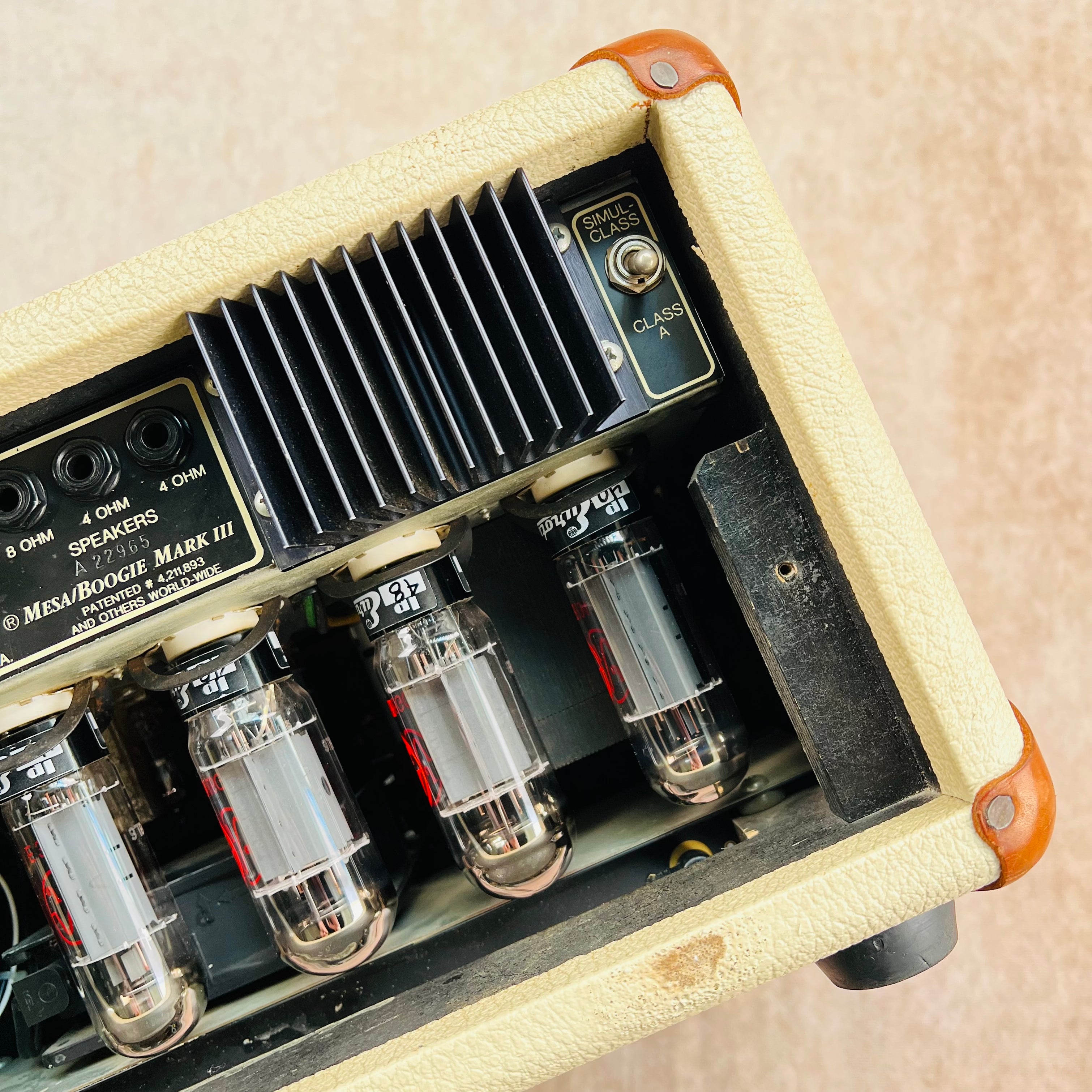 Mesa Boogie Mark III Simul-Class Guitar Amplifier Head Blue Stripe 198 ...