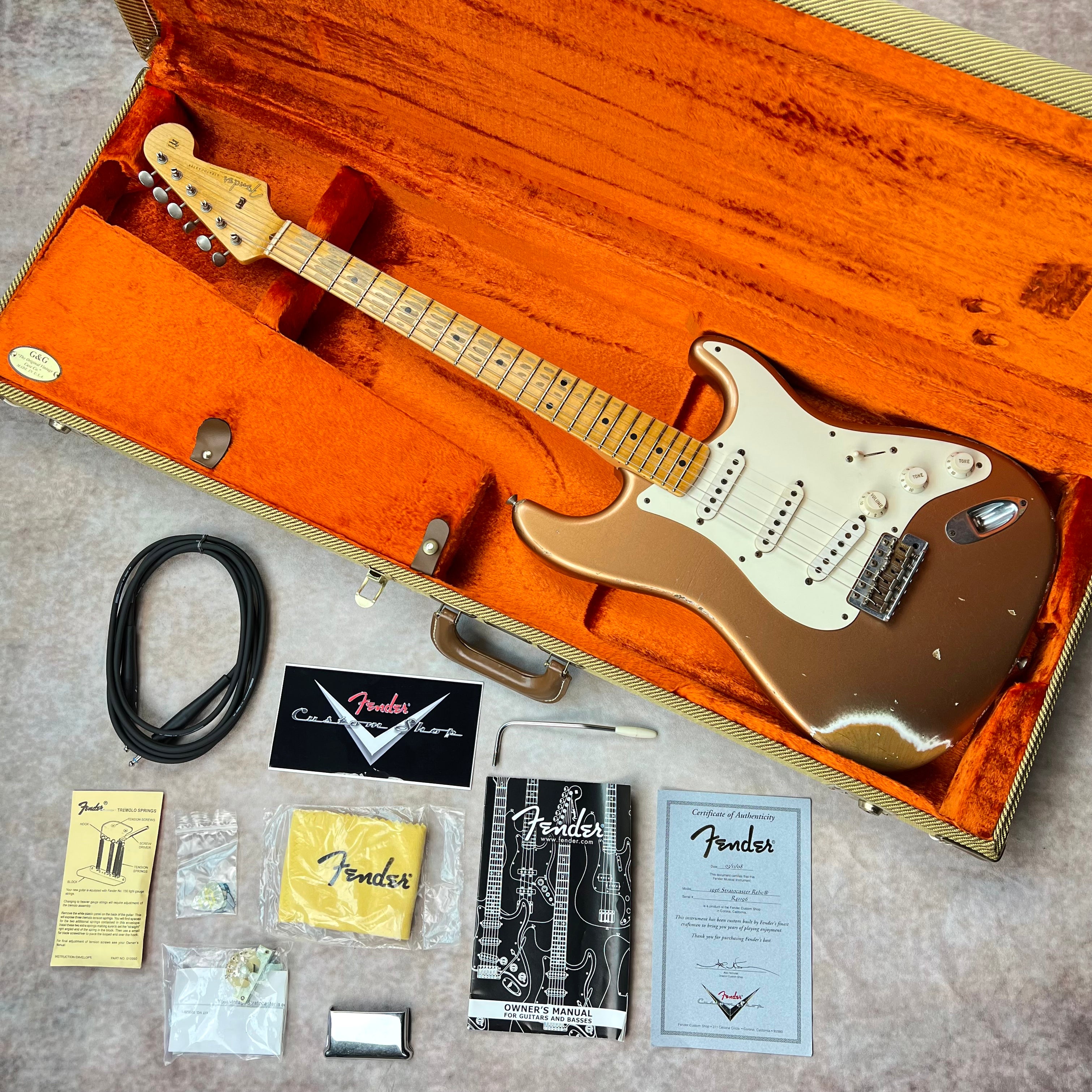 Fender Custom Shop 1956 Stratocaster Relic 2008 - Copper Metallic ...