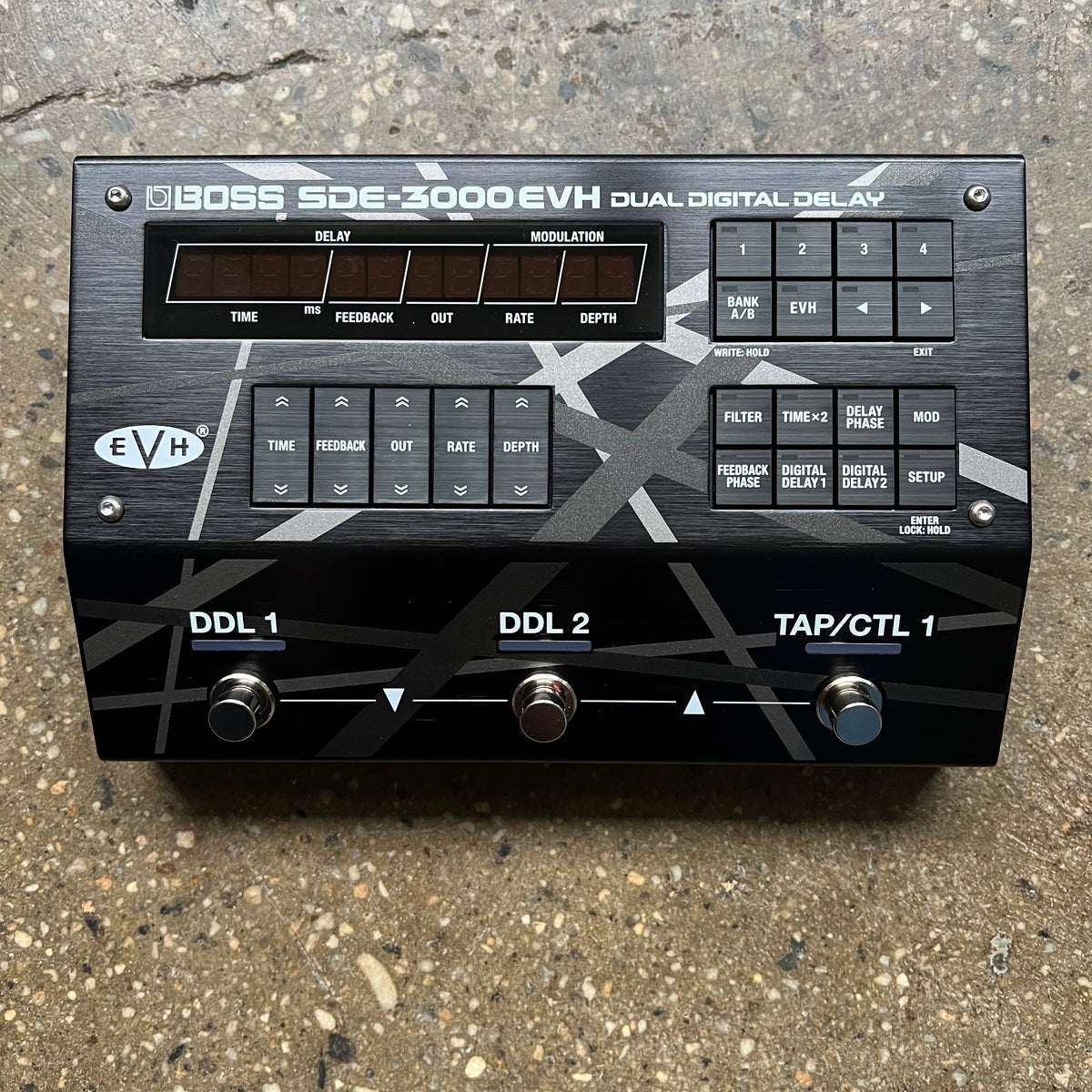 Boss SDE-3000EVH Dual Digital Delay 2023 - Present - Black / Grey Stri ...