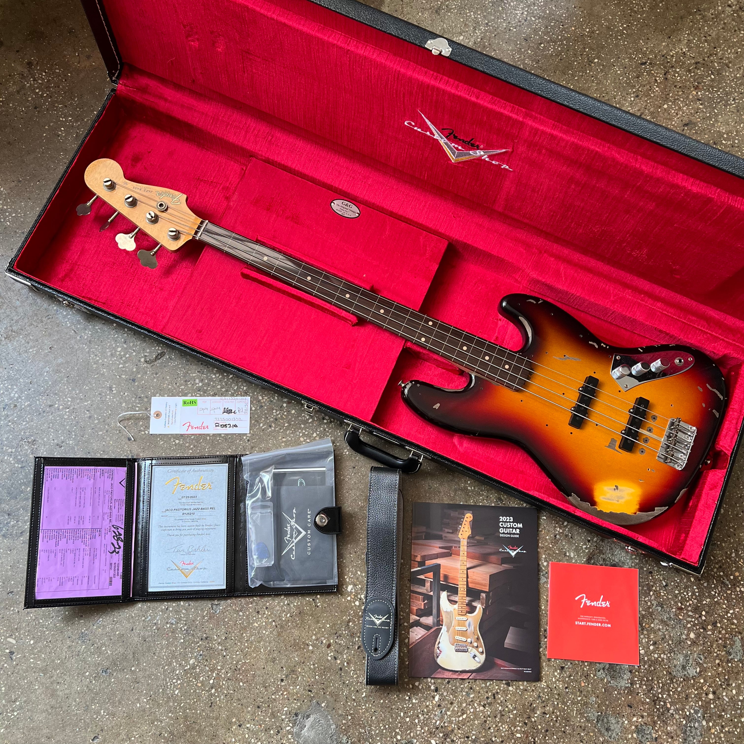 Fender Custom Shop Jaco Pastorius Tribute Jazz Bass Relic 2023 - 3-Ton | Tone Wolf