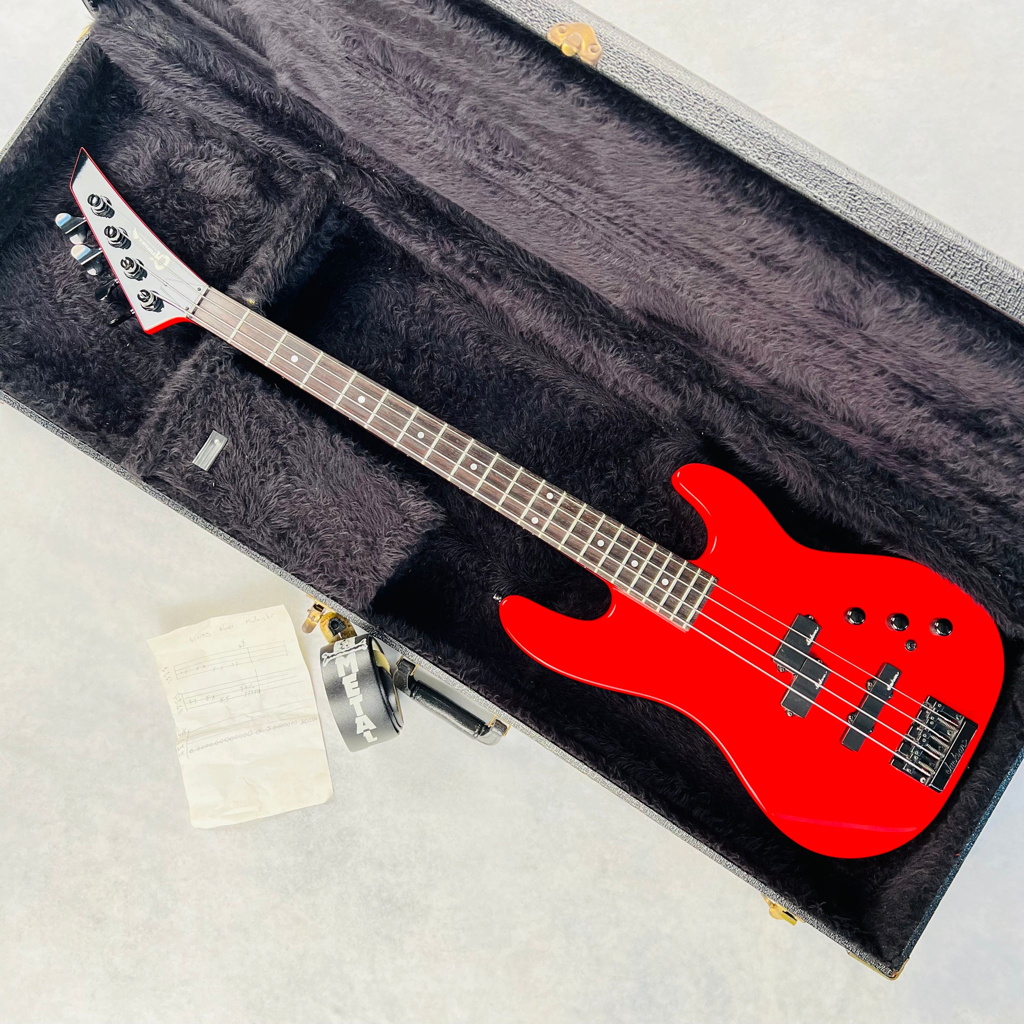 Charvel Jackson Model 3B Neck Through Bass Guitar 1986 - Red | Tone Wolf