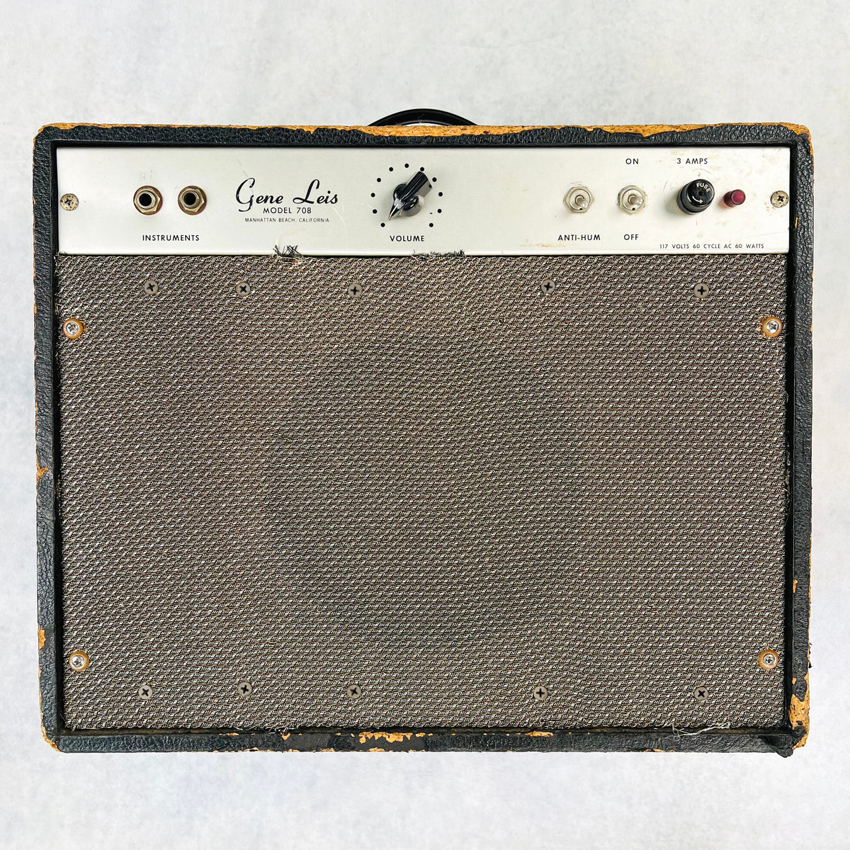 Gene Leis Model 708 1x8" Combo Amplifier 1960s - Black | Tone Wolf
