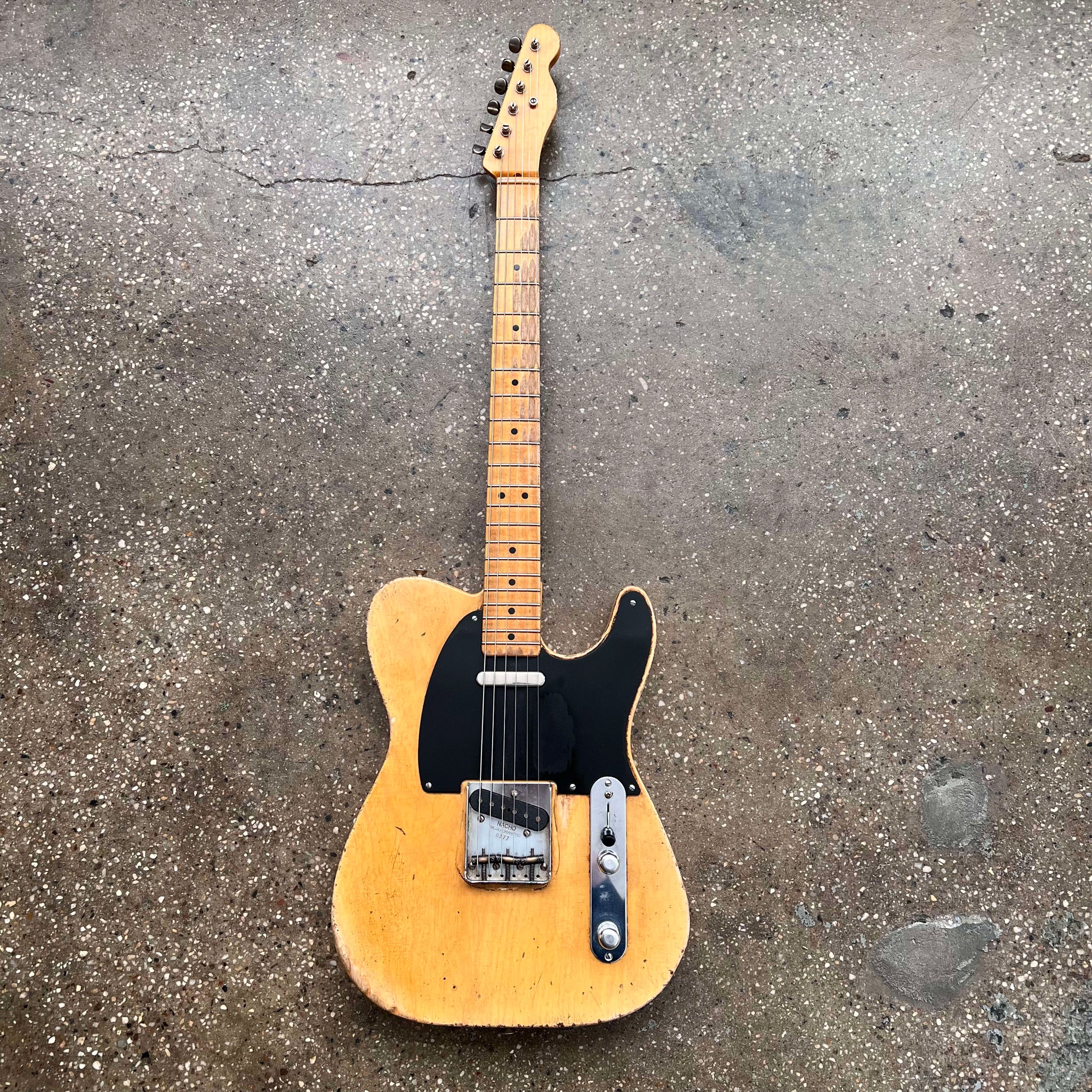 Nacho 50s Blackguard Telecaster Style Guitar Aged 2022 - Blonde | Tone Wolf