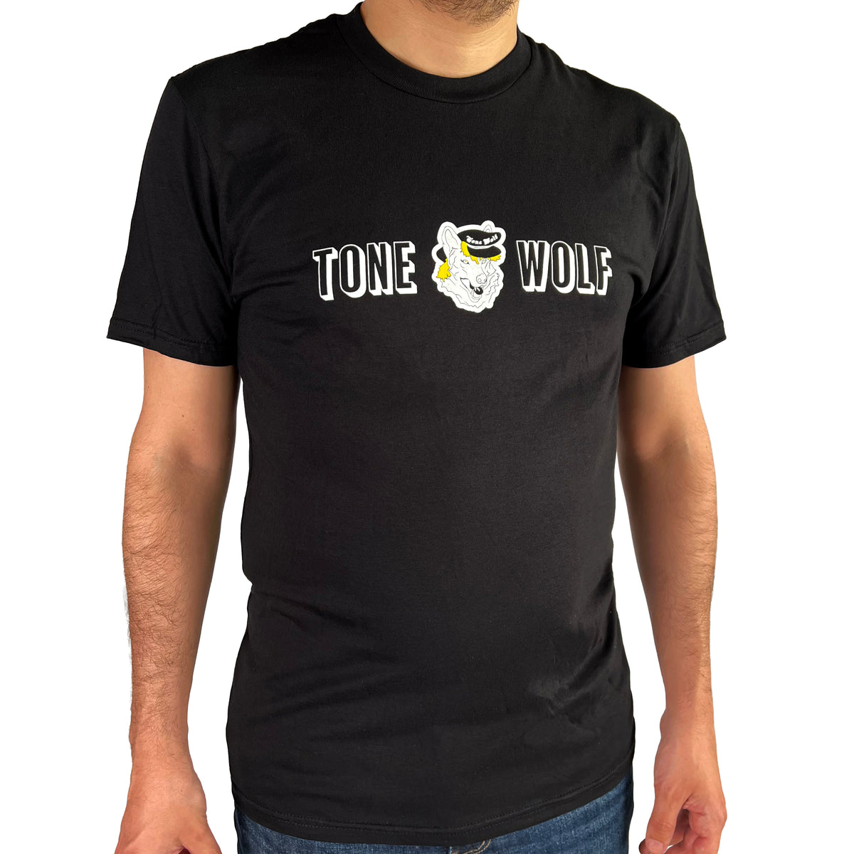Tone Wolf Logo Wolf Head T-Shirt Mens - Black