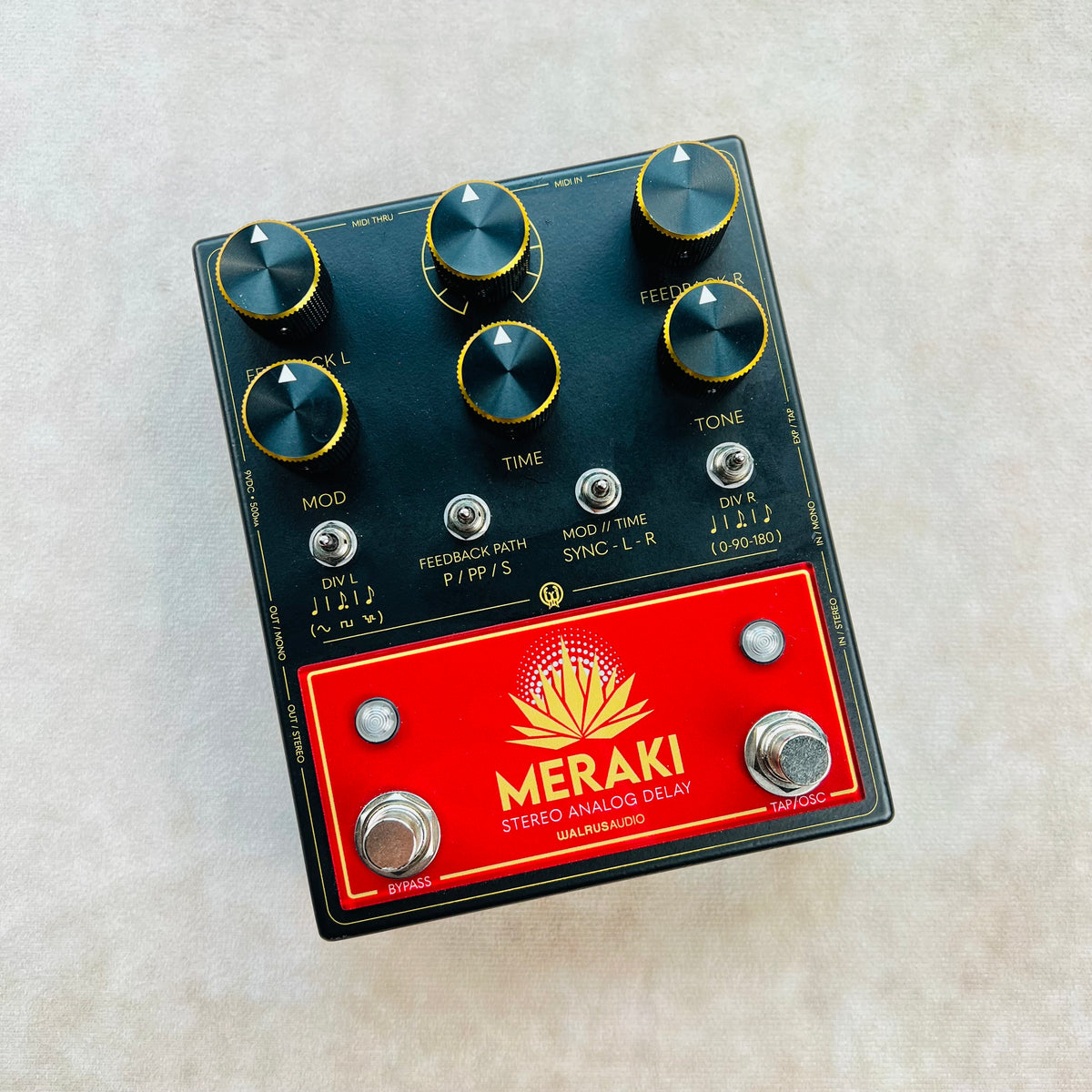 Walrus Audio Meraki Stereo Analog Delay - Black & Red | Tone Wolf