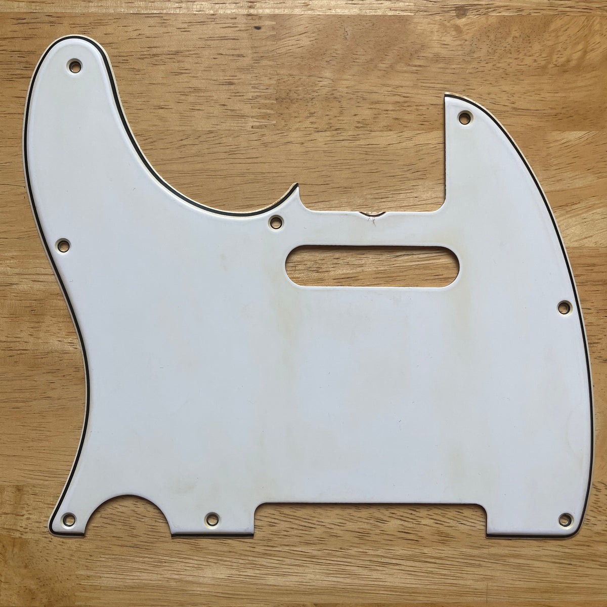 Left Handed Telecaster Pickguard - White | Tone Wolf